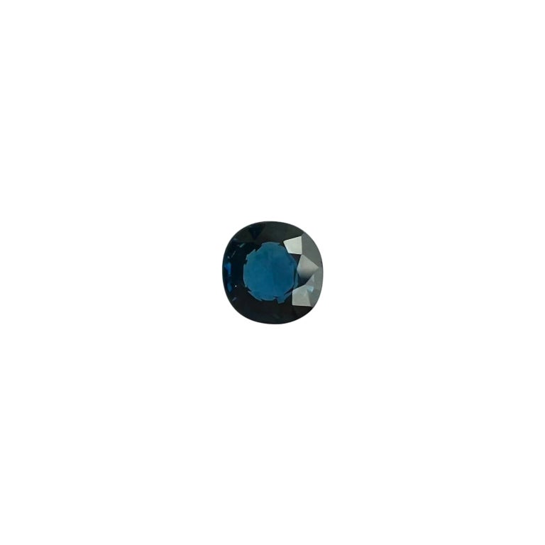 0.87ct Deep Blue Sapphire Square Cushion Cut IGI Certified Rare Loose ...