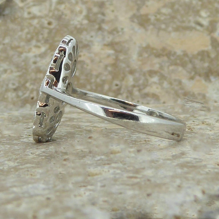 0.88 Carat Art Deco Style Diamond Set Panel Ring, New and Unworn, 18 ...