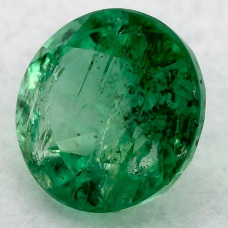 0.9 Cts Emerald Round Loose Gemstone For Sale at 1stDibs