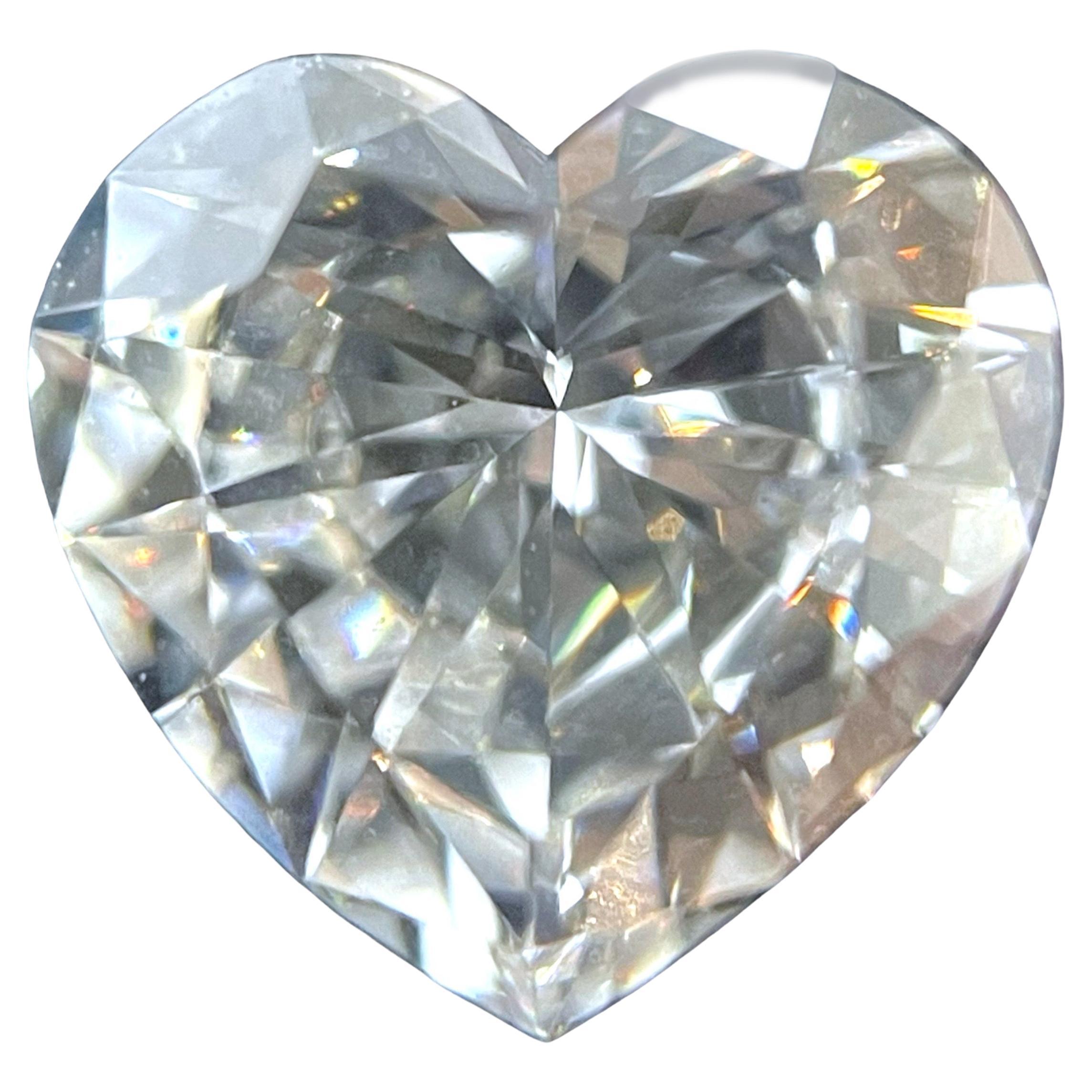 GIA Certified 0.90 Carat Heart Brilliant H Color VS2 Clarity Natural ...