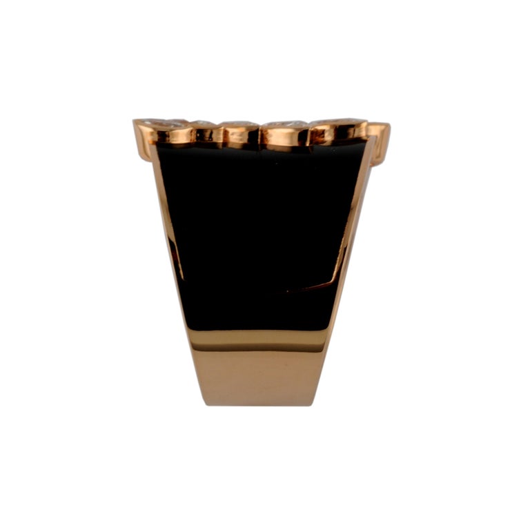 0.92 Carat White Diamond 18 Karat Rose Gold Enamel Plated Irene Ring ...