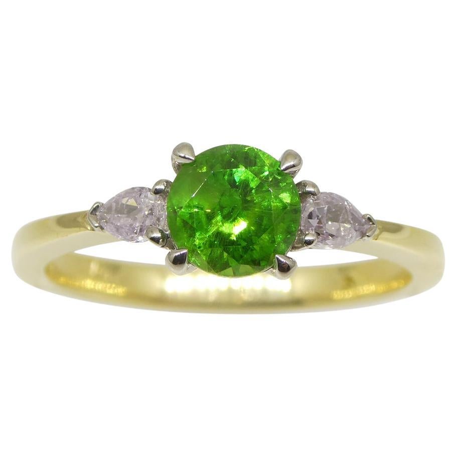 Diamond and Demantoid Ring For Sale at 1stDibs | demantoid jewelry
