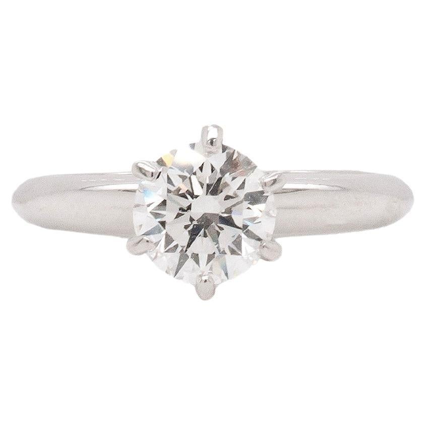 Tiffany and Co. Platinum 0.21 Ct Diamond Solitaire Ring For Sale at 1stDibs