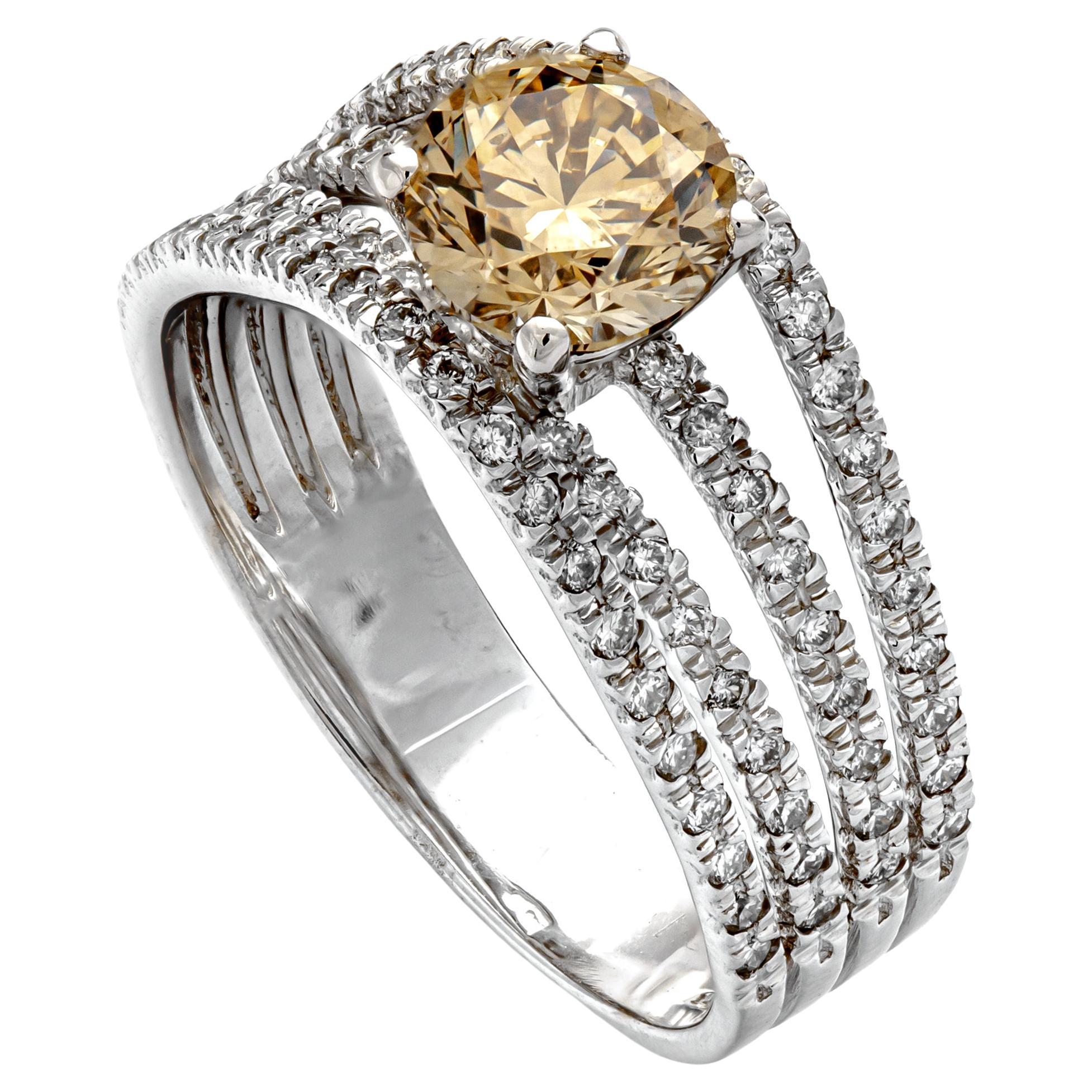 GIA Certified 1.59 Carat Natural Fancy Deep Brown-Yellow 'Cognac ...