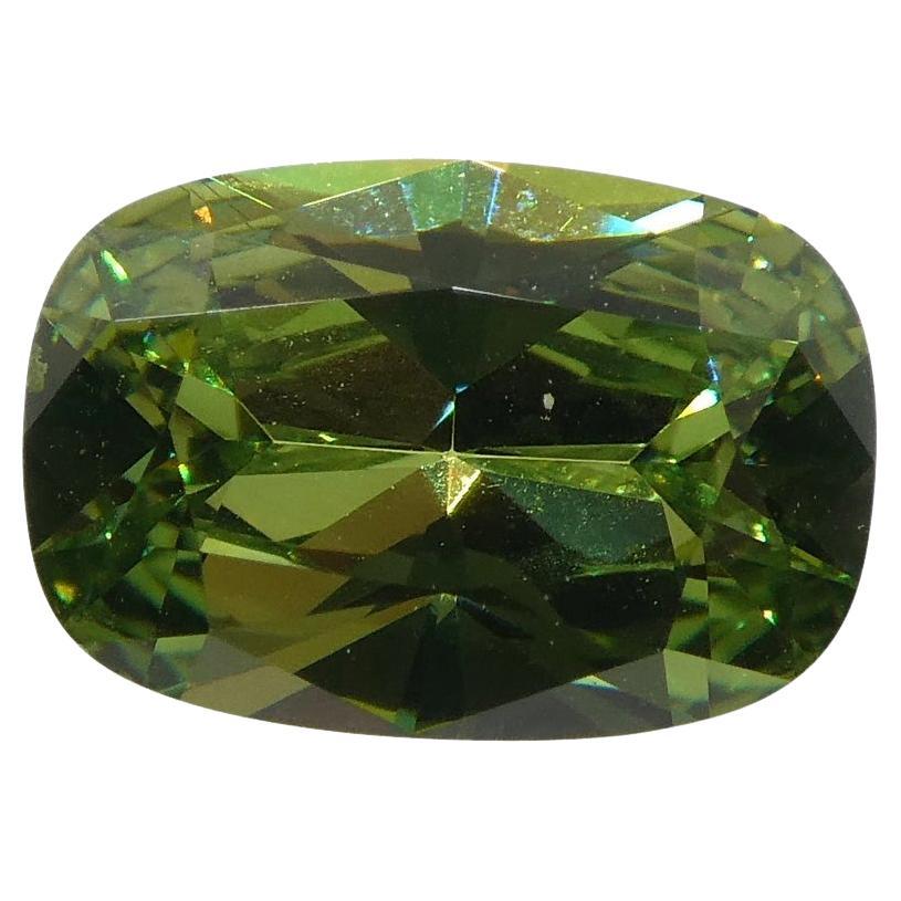 1.08ct Cushion Demantoid Garnet GIA Certified For Sale at 1stDibs