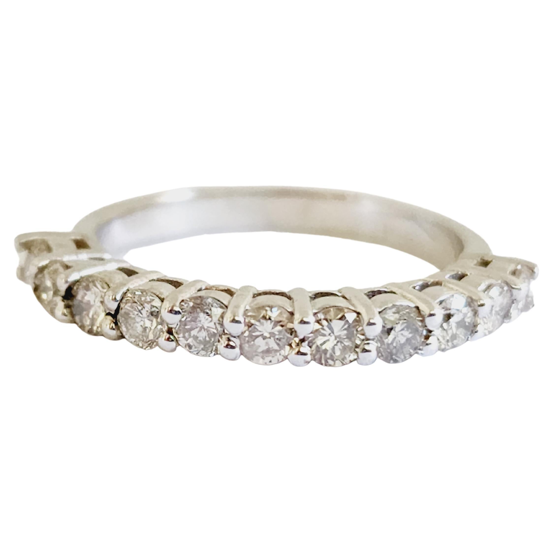 2.32 Carat Diamond Mini Band White Gold 14 Karat For Sale at 1stDibs