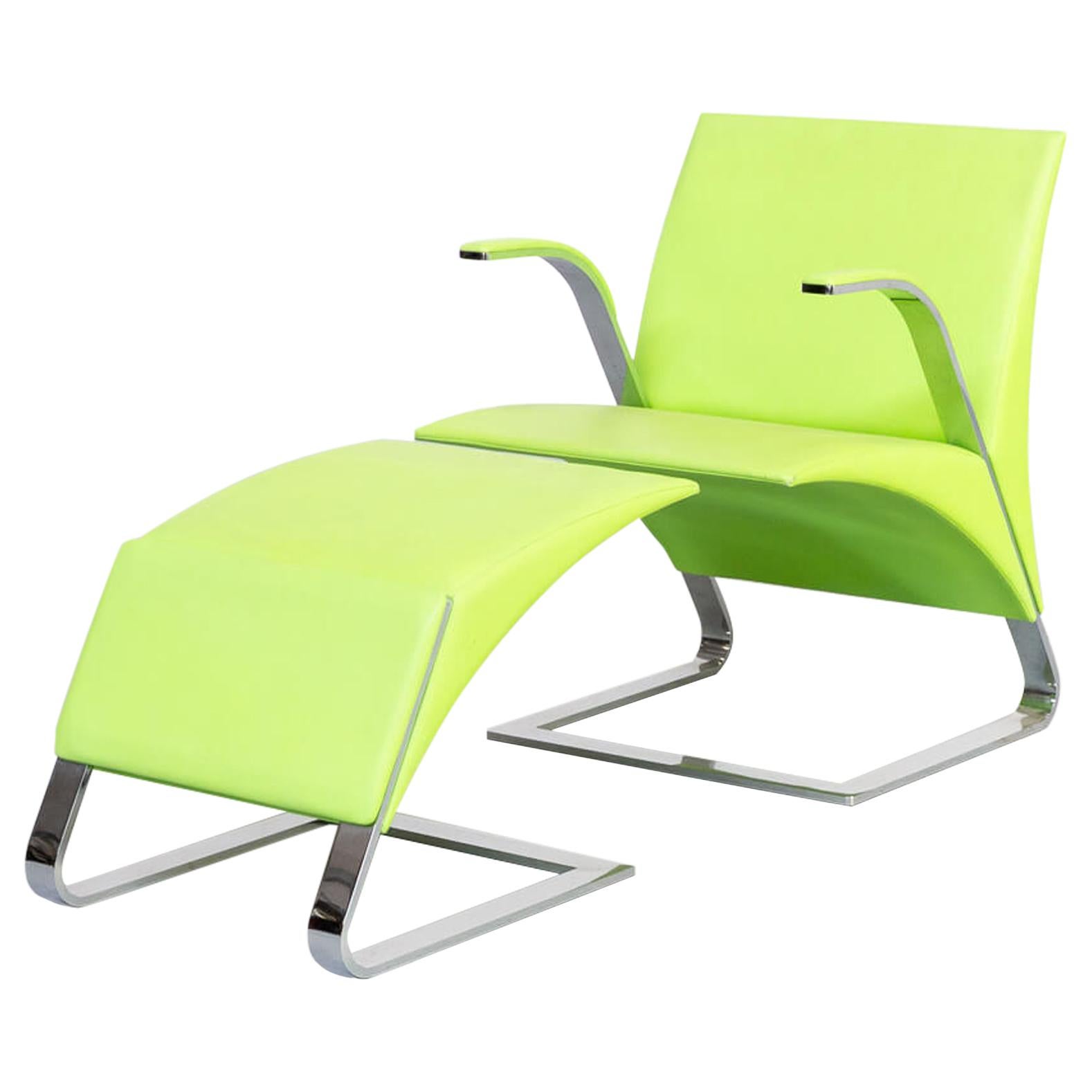 09s Riccardo Antonio ‘Ravello’ Fauteuil with Pelle Leather for Poltrona ...