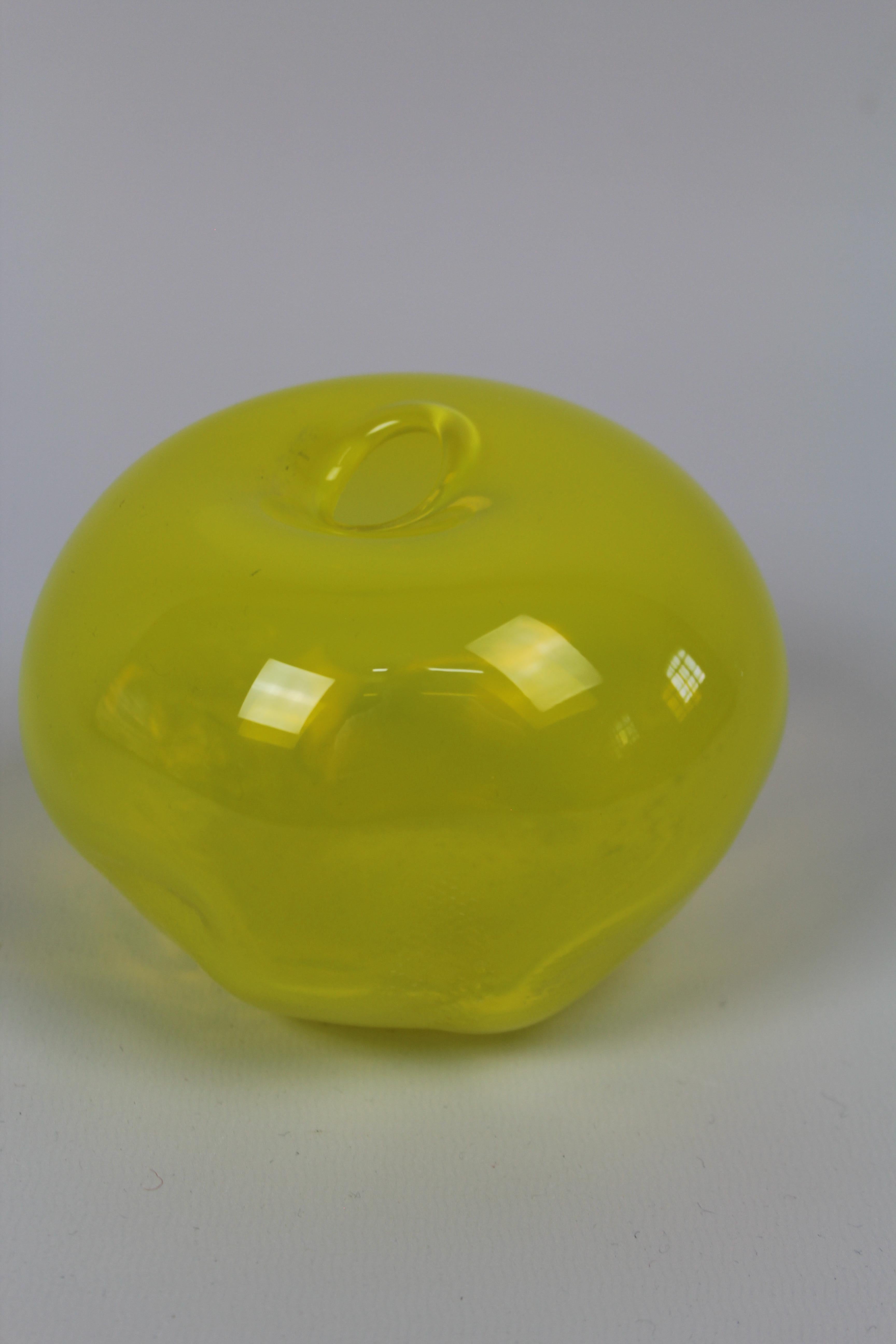 1/2 Ltr Forms, Lemon Yellow, Handmade Glass Object by Vogel Studio For ...
