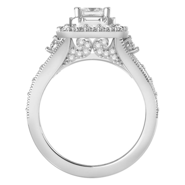 1 5/8 Carat TW PC CTR Diamond Engagement Ring For Sale at 1stDibs
