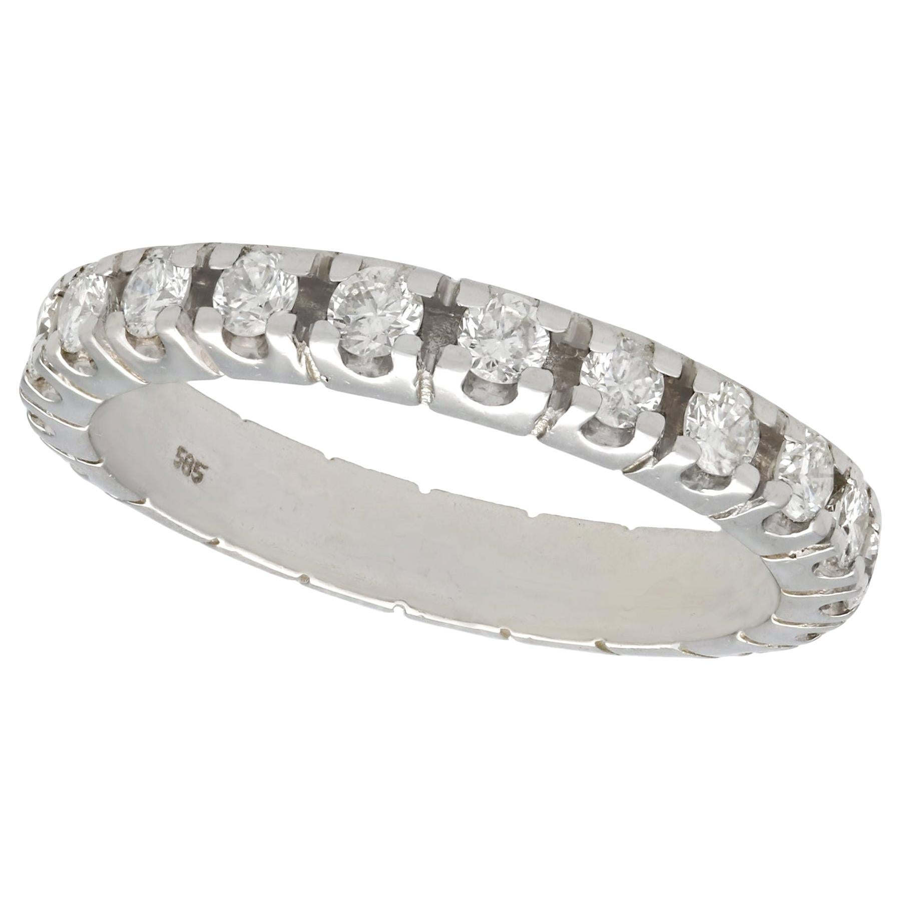 Vintage 4.10 Carat Diamond and White Gold Full Eternity Engagement Ring ...