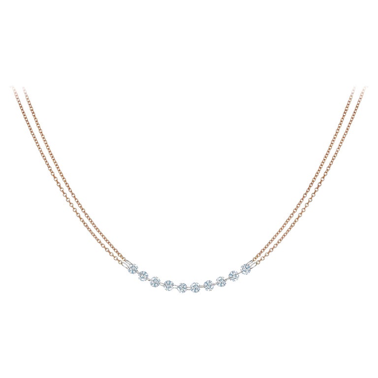 1.00Carat Diamond Necklace Chain Choker For Sale at 1stDibs