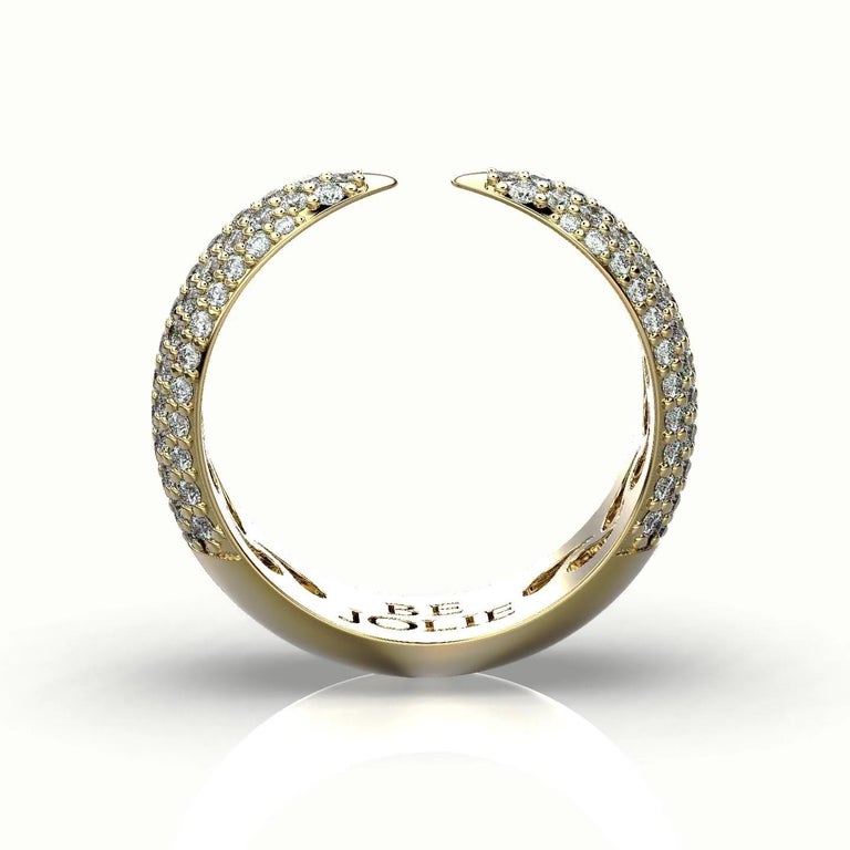 Customizable 1 Carat Diamond Pave Open Ring For Sale at 1stDibs