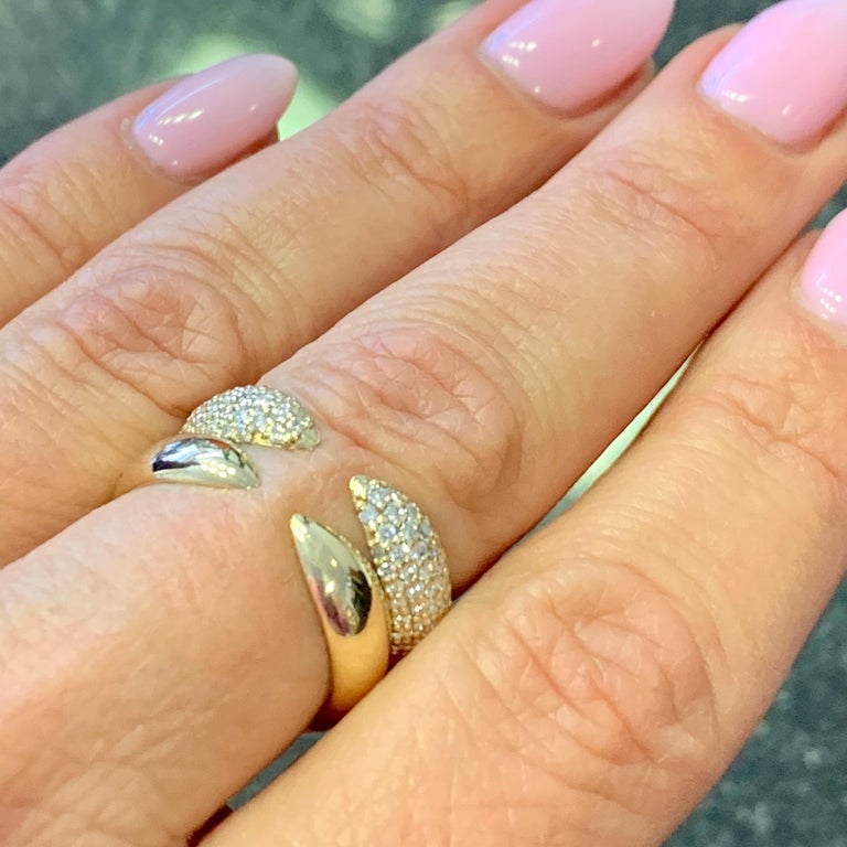 Customizable 1 Carat Diamond Pave Open Ring For Sale at 1stDibs