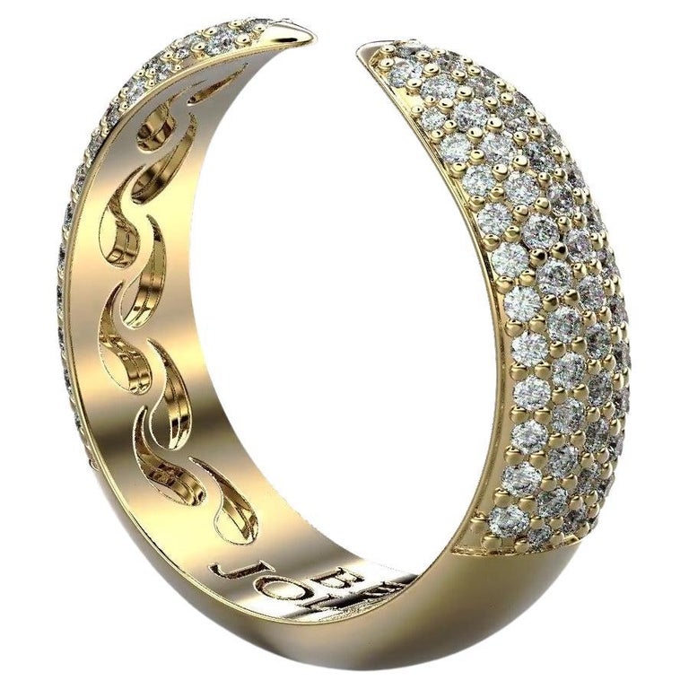 Customizable 1 Carat Diamond Pave Open Ring For Sale at 1stDibs