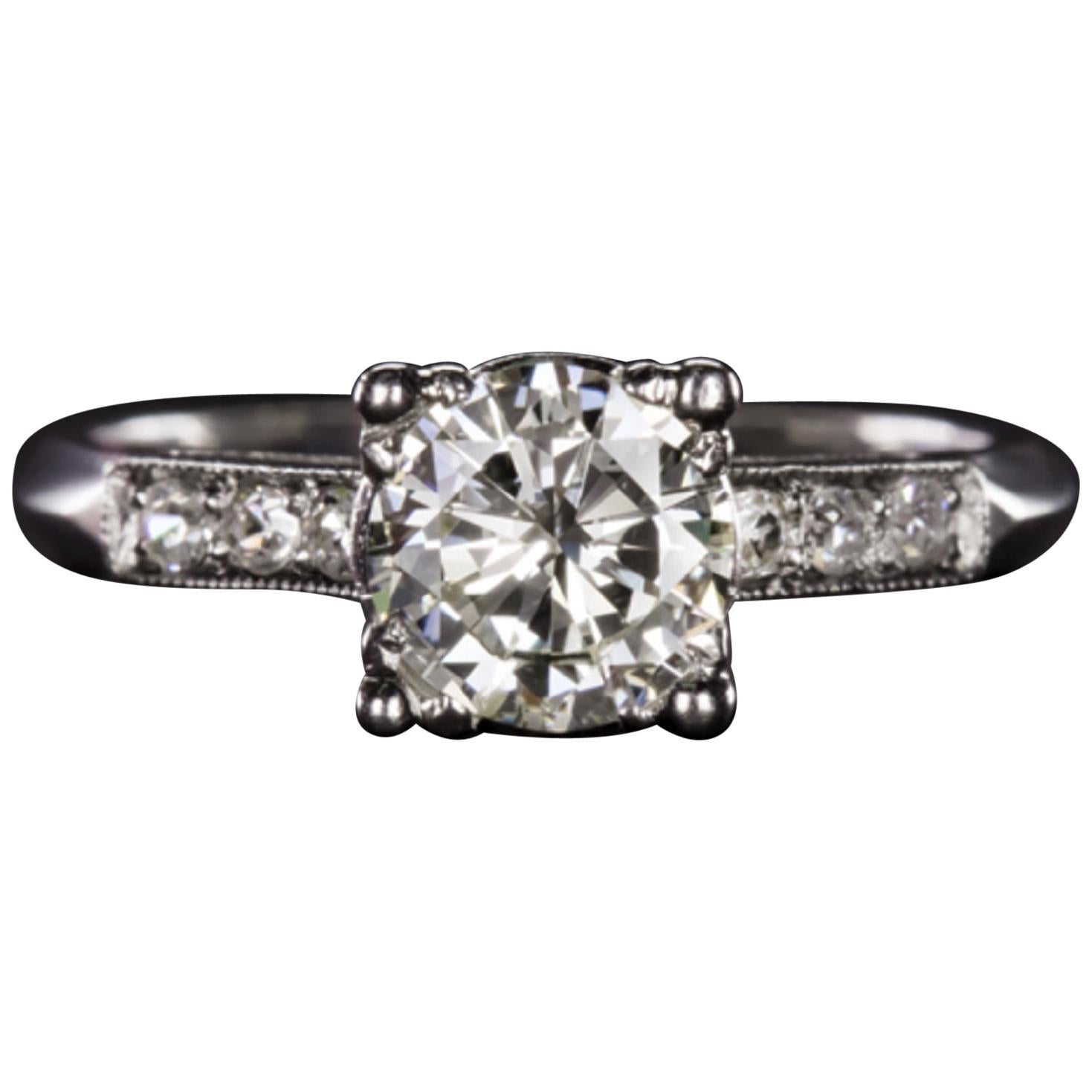 Platinum Diamond Engagement Ring at 1stDibs
