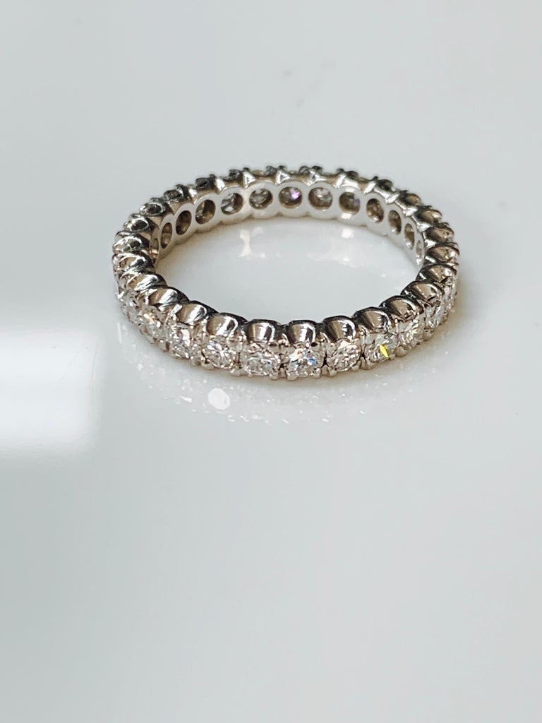 1 Carat Round Brilliant Diamond Eternity Band For Sale at 1stDibs