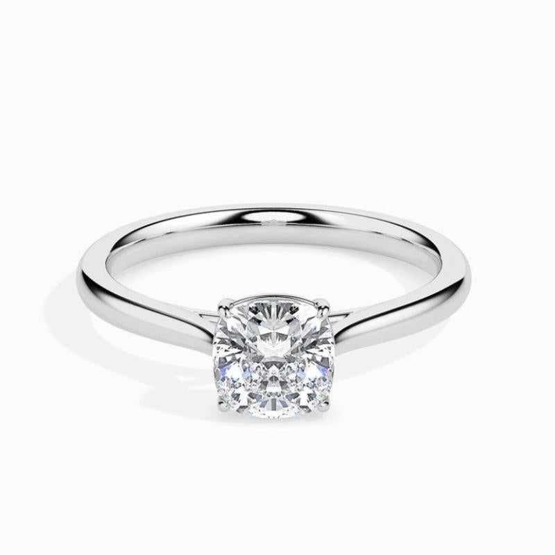1 cts Moissanite Wedding Ring Engagement 925 sterling Silver White gold ...