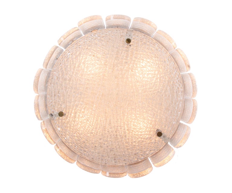 1 'of 2' 1960s Germany Kaiser Flush Mount Ceiling Lamp Murano Glass and ...
