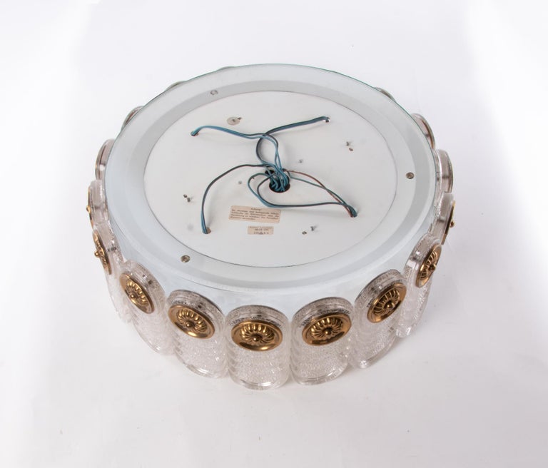 1 'of 2' 1960s Germany Kaiser Flush Mount Ceiling Lamp Murano Glass and ...