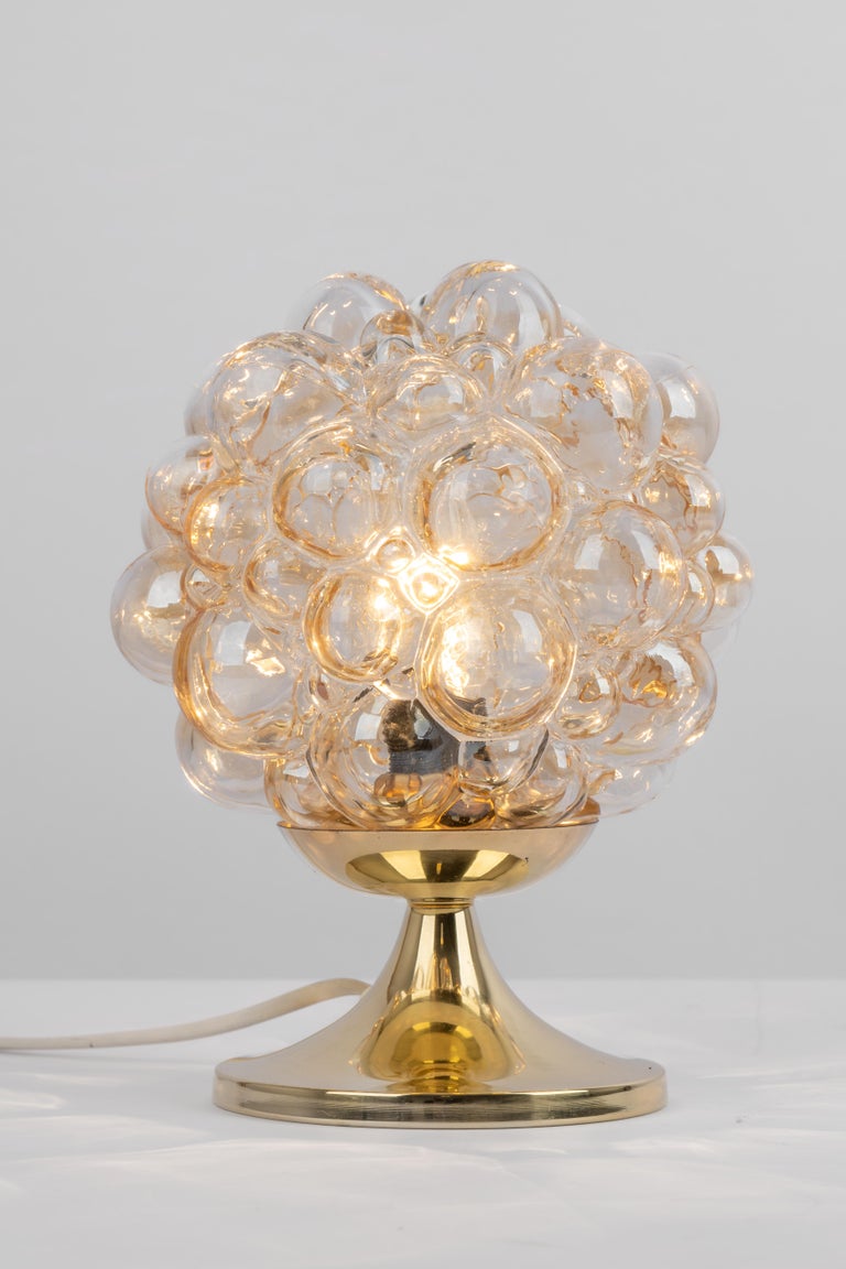 1 Of 2 Amber Bubble Glass Table Lamps Germany For Sale At 1stdibs