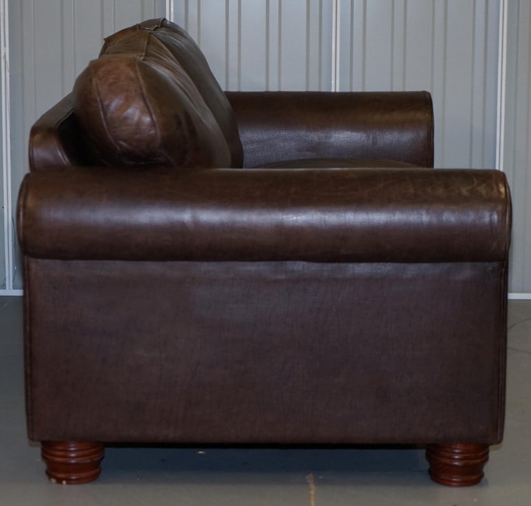 1 of 2 Fishpools Heritage Brown Leather 2-3-Seat Sofas Stunning Look ...
