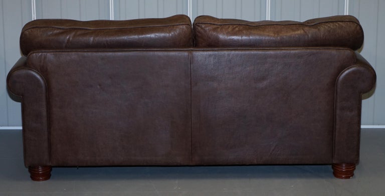 1 of 2 Fishpools Heritage Brown Leather 2-3-Seat Sofas Stunning Look ...