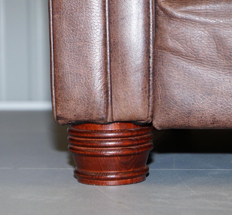 1 of 2 Fishpools Heritage Brown Leather 2-3-Seat Sofas Stunning Look ...