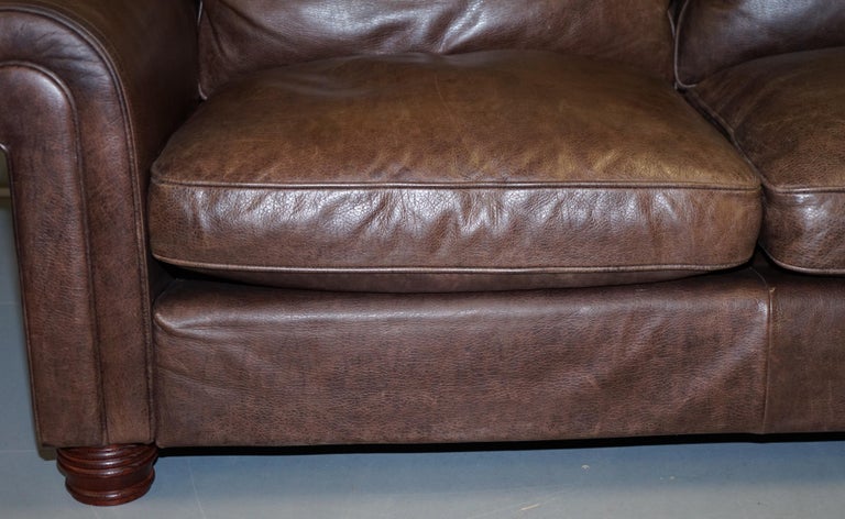 1 of 2 Fishpools Heritage Brown Leather 2-3-Seat Sofas Stunning Look ...