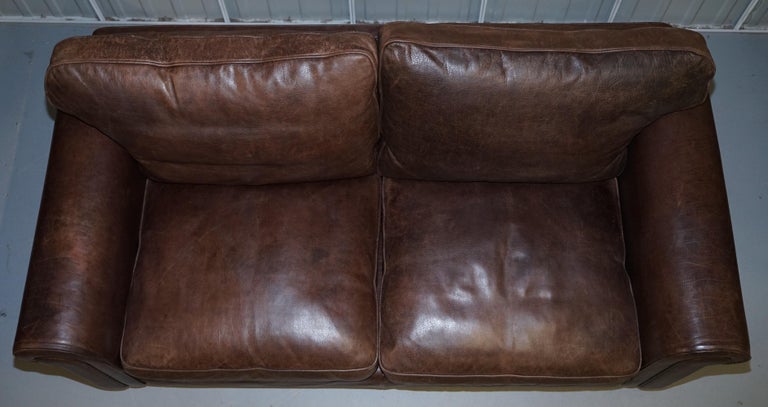 1 of 2 Fishpools Heritage Brown Leather 2-3-Seat Sofas Stunning Look ...