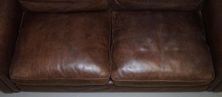 1 of 2 Fishpools Heritage Brown Leather 2-3-Seat Sofas Stunning Look ...