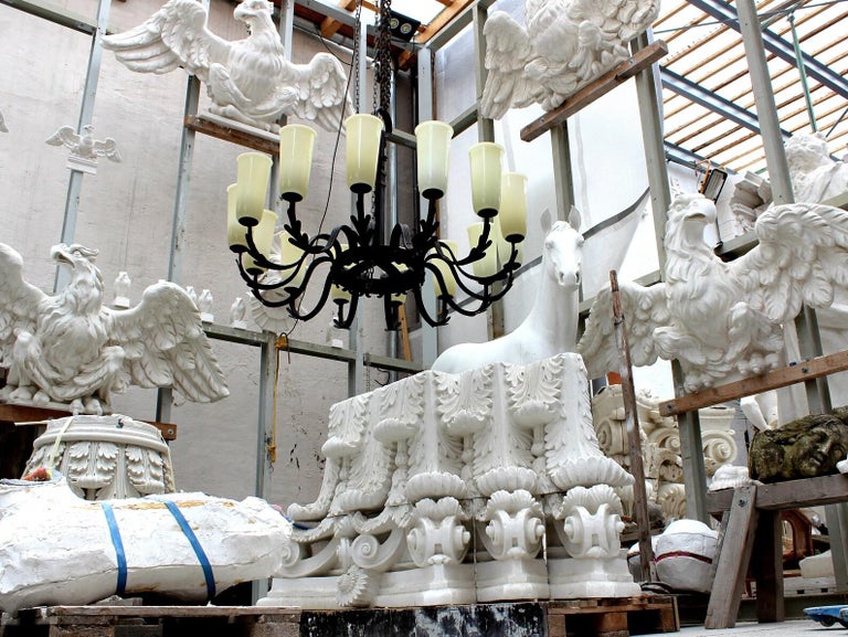 1 of 2 Gigantic Ballroom Chandelier, Germany 1920s-30s For Sale at 1stDibs