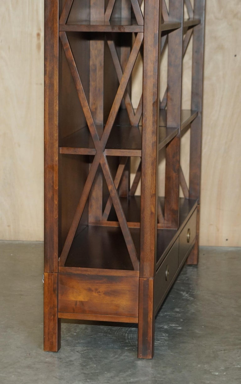 1 of 2 Laura Ashley Hardwood and Brass Military Campaign Bookcases with ...