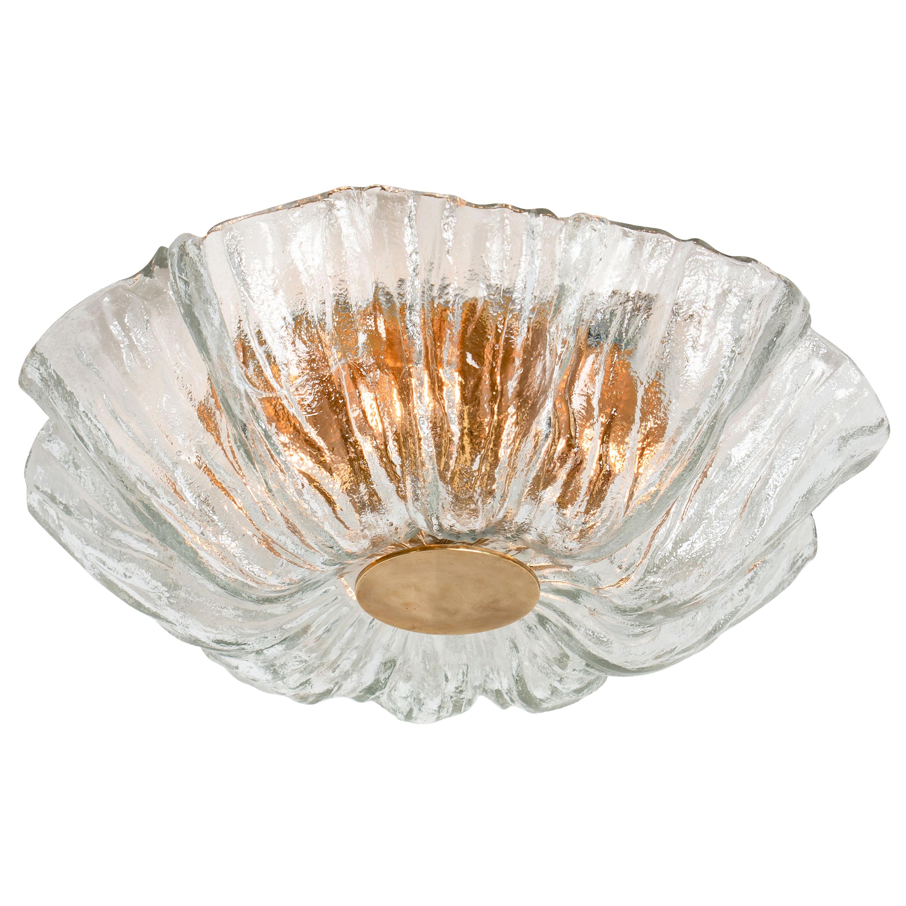 1 of 2 Massive Textured Flushmounts Wall Sconces from Kaiser, 1960 For ... 1 of 2 Massive Textured Flushmounts Wall Sconces from Kaiser, 1960 For ...