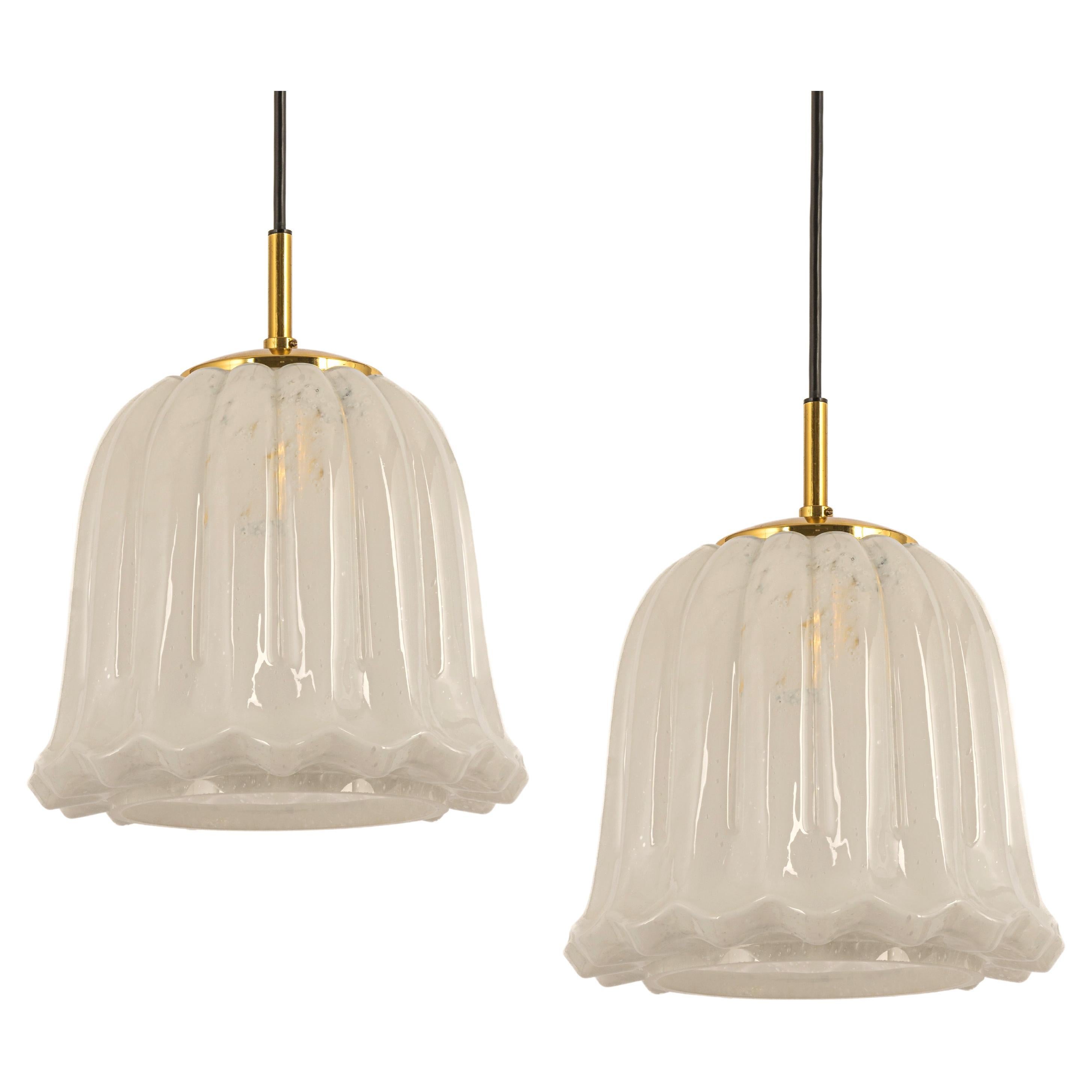 Limburg white Murano Glass Pendant lamp, Germany, 1970s For Sale at 1stDibs