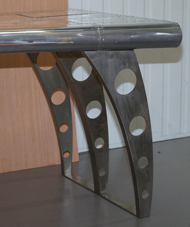 1 of 2 Stunning Aluminium Aeroplane Wing Desks or Writing Tables Large ...