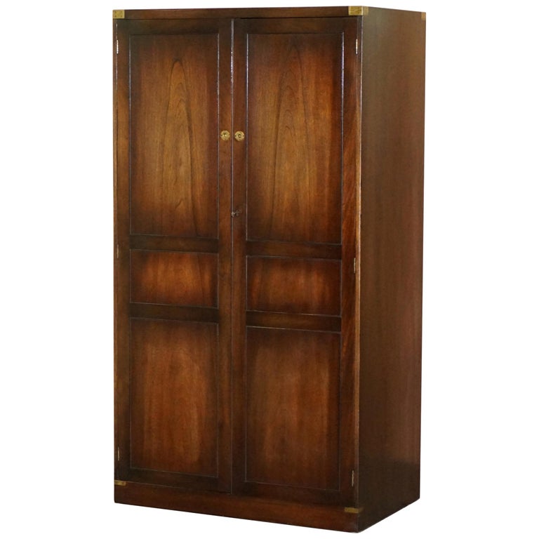 1 of 2 Stunning Bevan Funnell Military Campaign Wardrobes Brass Handles ...