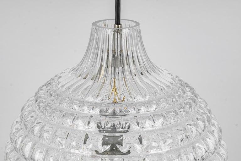 1 of 2 Stunning Crystal Glass Pendant Light, Peill and Putzler, Germany ...