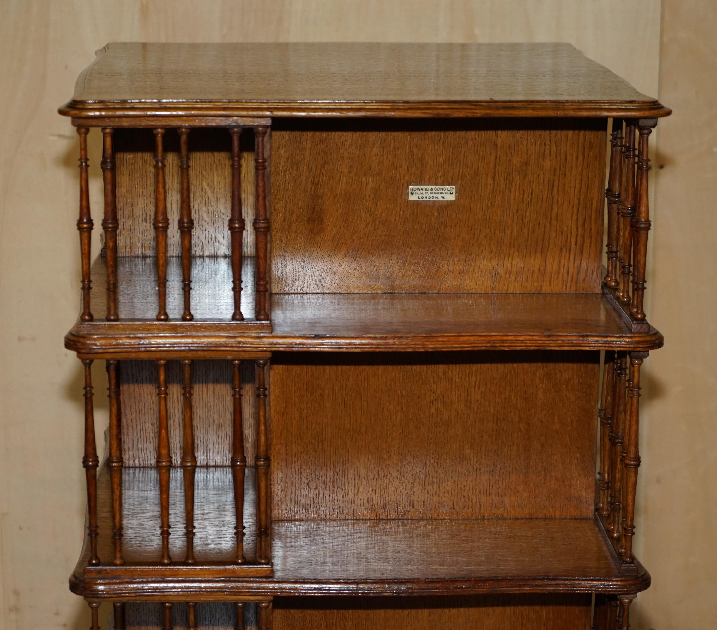 1 of 2 Victorian Antique Howard and Son's Revolving Library Bookcase ...