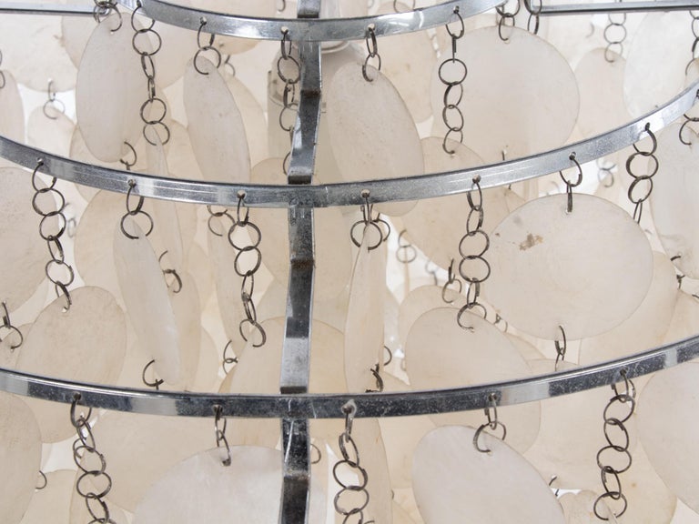 '1 of 3' Fun Shell Chandelier by Verner Panton for J. Luber Ag ...