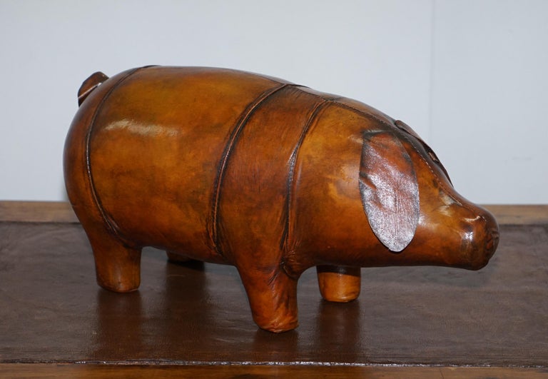 1 of 3 New Old Stock Liberty's London Omersa Brown Leather Footstool ...