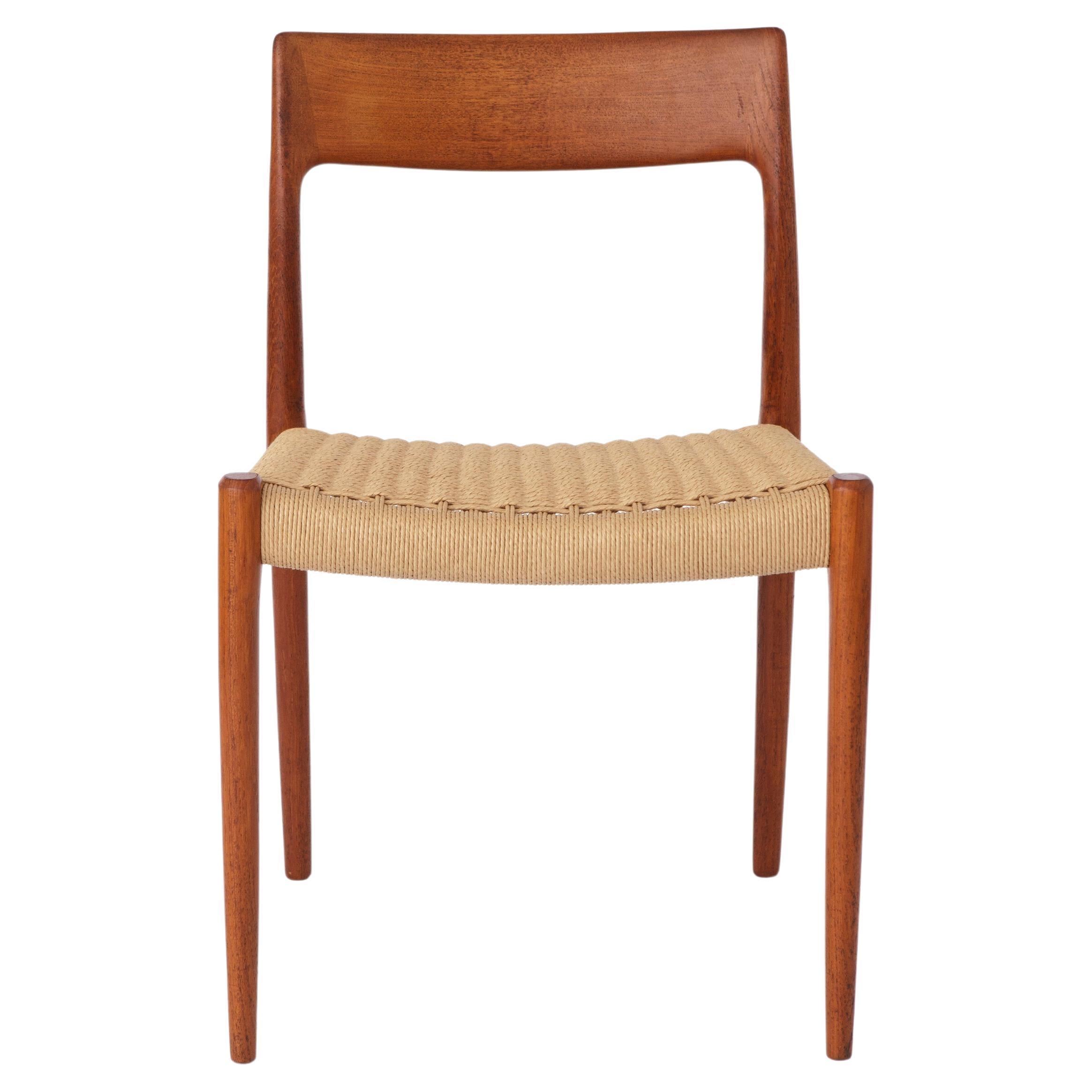 1 of 3 Niels Moller chair, model 77, 1950s, papercord seat, dining ...