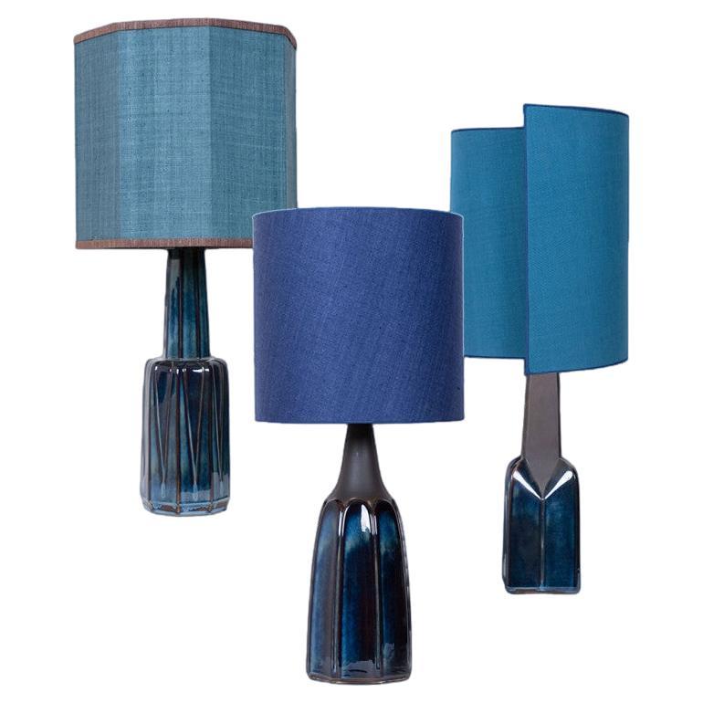 1 of 3 of Soholm Table Lamps with New Silk Custom Made Lampshades René Houben 19 For Sale at 1stDibs