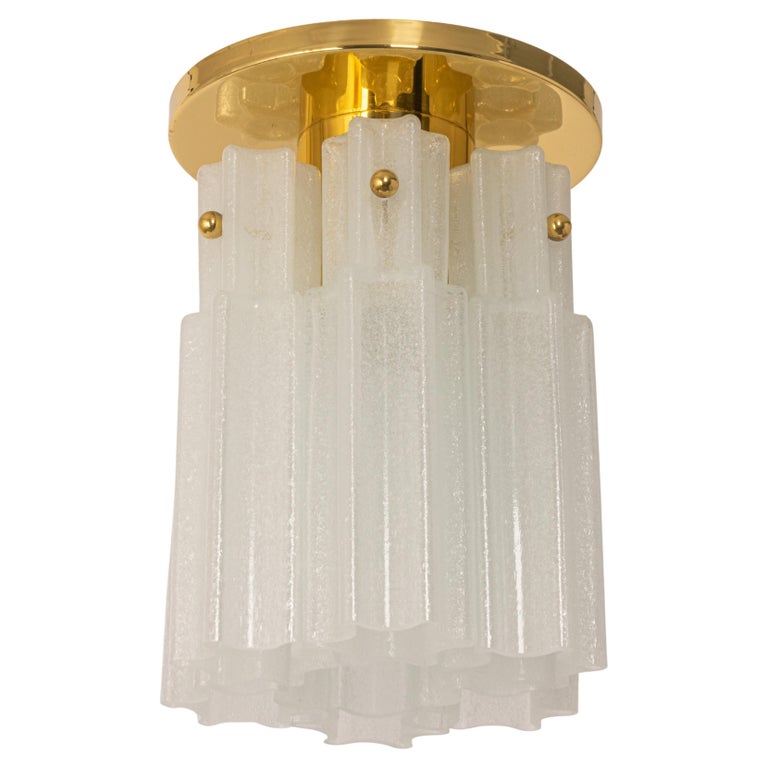 1 of 3 Small Limburg Glass Flush Mount, Germany, 1970s For Sale at 1stDibs