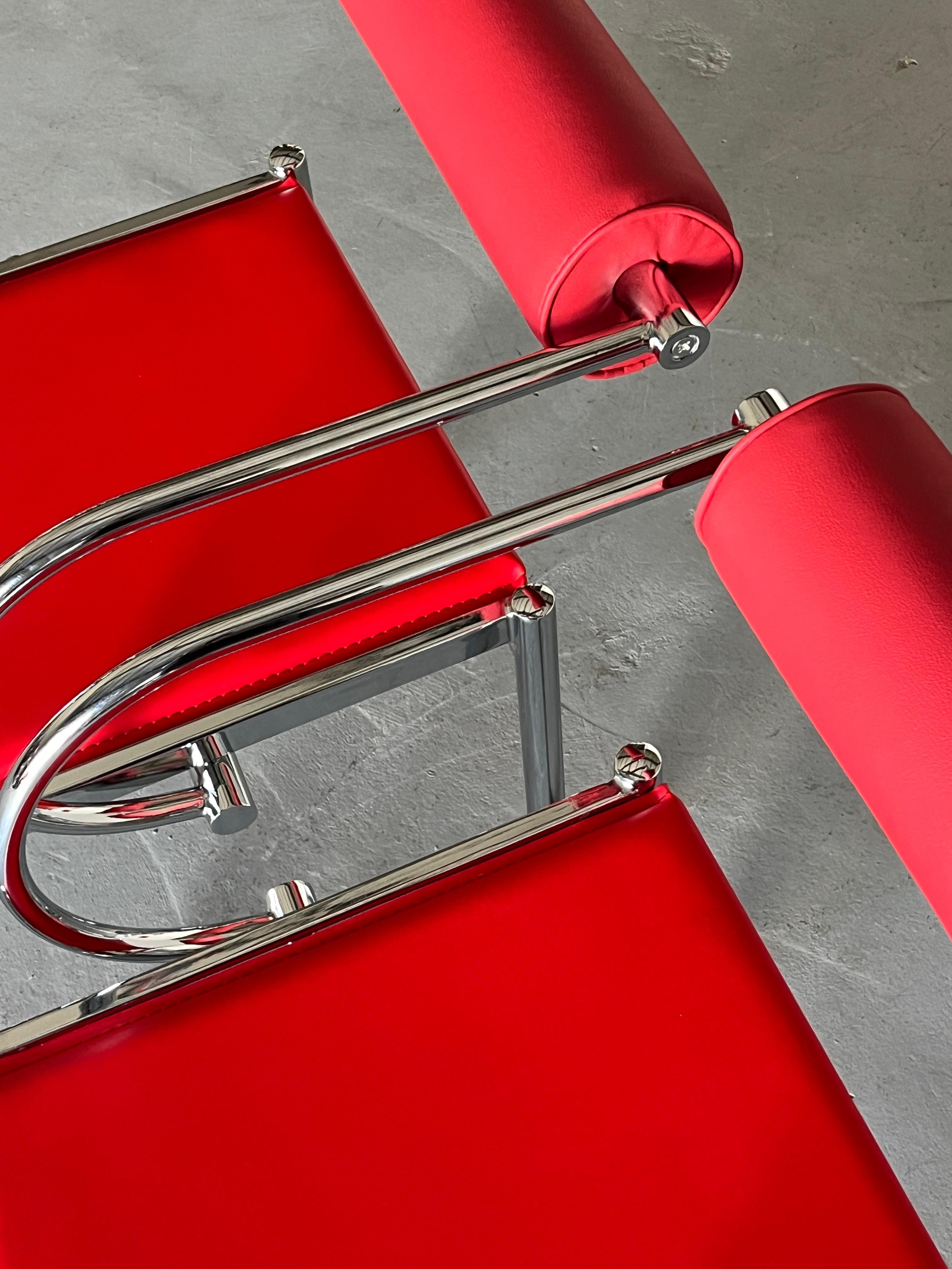 1 of 5 Vintage Postmodern Tubular Chair in the style of Paolo Piva ...