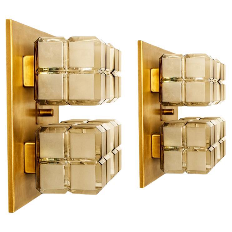 1 of 6 Square Shaped Gold Milkglass Wall Lights Flush Mounts by ...