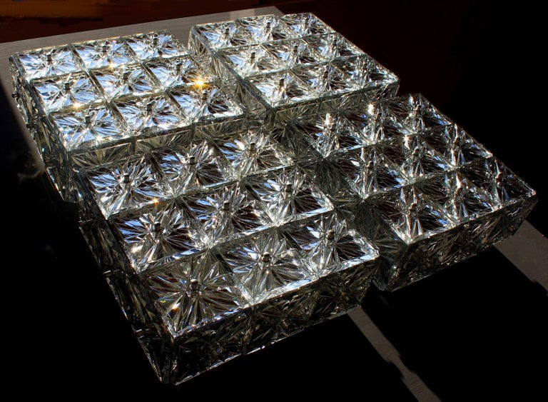 1 of 7 Ballroom Crystal Glass Plafoniere Sconces, Germany, 1960s For ...