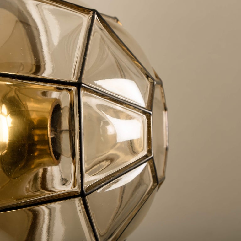 1 of the 11 Clear Glass Flush Mount or Wall Light by Limburg, 1960s For ...