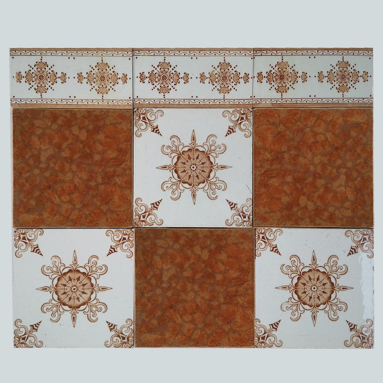 1 of the 150 Antique Dark Red/Brown Ceramic Tiles by Morialme, circa ...