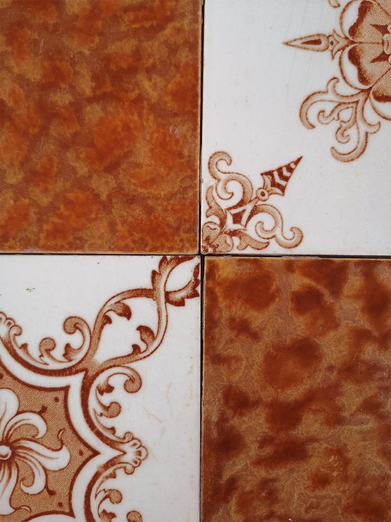 1 of the 150 Antique Dark Red/Brown Ceramic Tiles by Morialme, circa ...