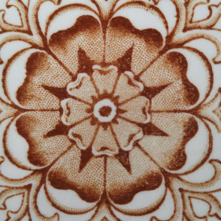 1 of the 150 Antique Dark Red/Brown Ceramic Tiles by Morialme, circa ...